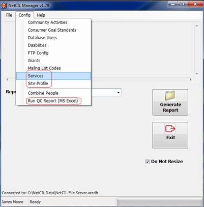 NetCIL Service Configuration
